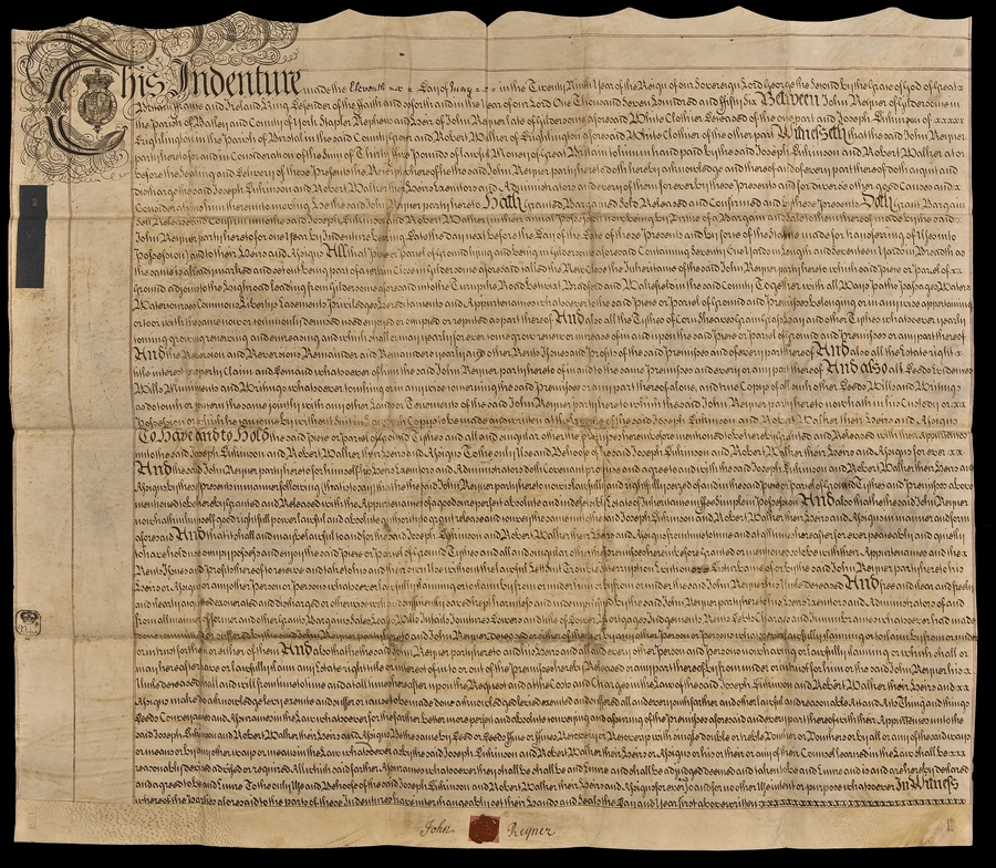 This deed begins This Indenture made the eleventh day of May in the ...